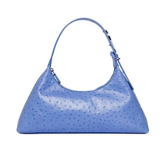 STAUD | Bags | Staud Estelle Ostrich Embossed Leather Shoulder Bag ...